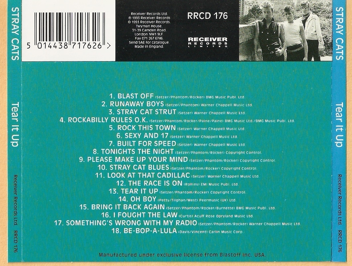 Stray Cats Tear It Up : Back | CD Covers | Cover Century | Over 1.000. ...